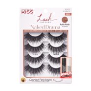 Kiss Lash Couture Matte Black Faux Mink False Eyelashes, Strip Lashes ...