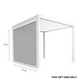 Mirador 111S/111DA Pergola Accessories, 10ft Side Aluminum Pull Down Privacy Screen, White (Not ...
