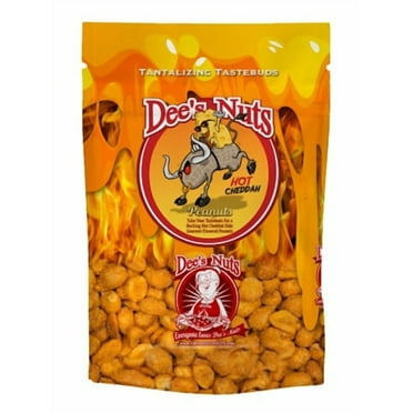 Dee's Nuts Peanuts, Hot Cheddar Flavor, 10 oz Canister - Walmart.com