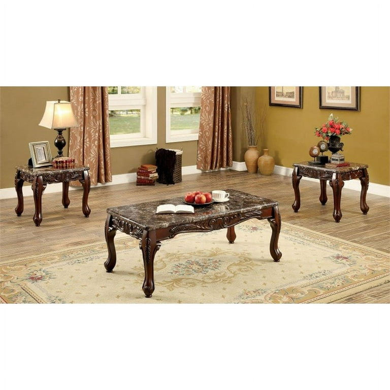 Dark Brown Living Room Table Sets | Baci Living Room