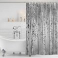 Abstract Grey Forest Landscape Shower Curtain Set, Waterproof Shower ...