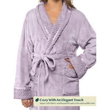 PAVILIA Soft Plush Women Fleece Robe, Lavender Light Purple Cozy ...