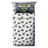Monster Jam Slash Twin Bedding Set, Kids 5 Piece with Reversible ...