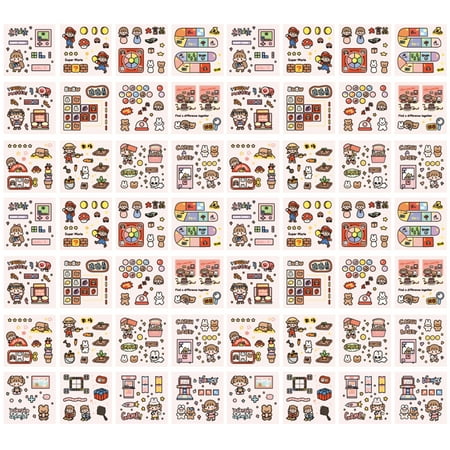 Cartoon Girl Scrapbook Stickers Pack -100 Sheets PET Cute Sticker for ...