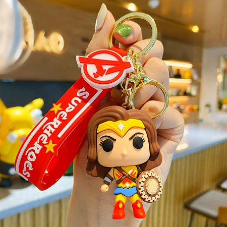 Super Heroes Spider Man Captain America Black Panther Deadpool KeyChain ...