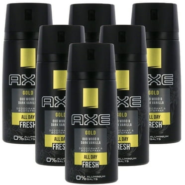 Axe Gold Body Spray, Fine Fragrance of Oud and Vanilla, Pack of 6 ...