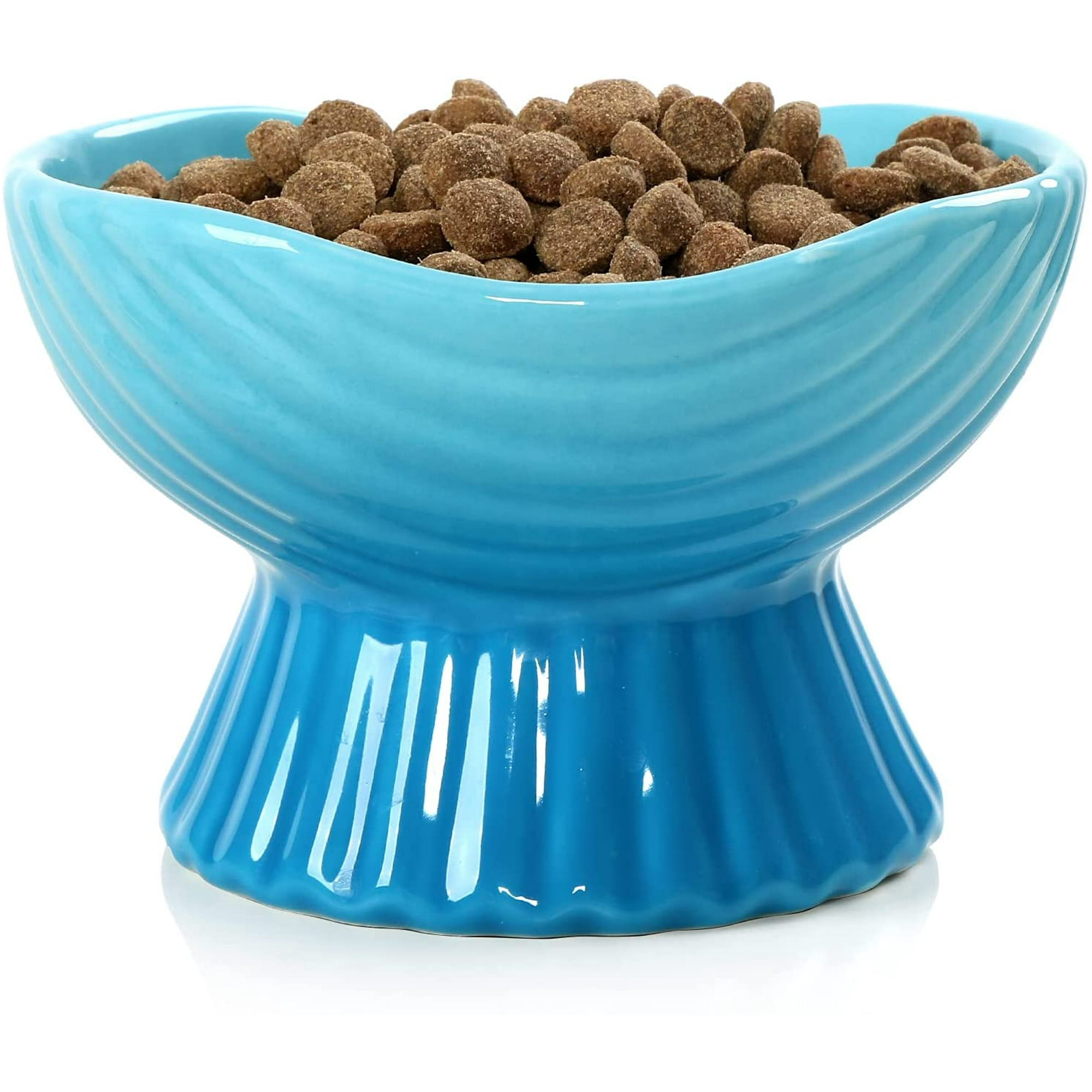 Raised Cat Food Bowl Raised Ceramic Cat Bowl for Indoor Cats Anti vomiting Enhanced Pet Food and Water Bowl with Stand Walmart