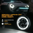 Xprite 7" LED Halo Projector Headlights for 1997-2018 Jeep Wrangler TJ JK - White - Walmart.com
