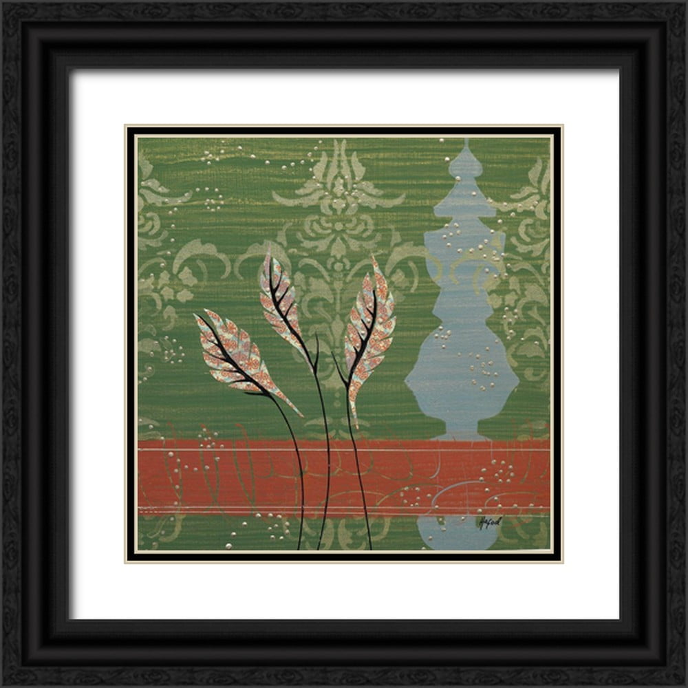 Hafod, Danielle 15x15 Black Ornate Wood Framed with Double Matting ...