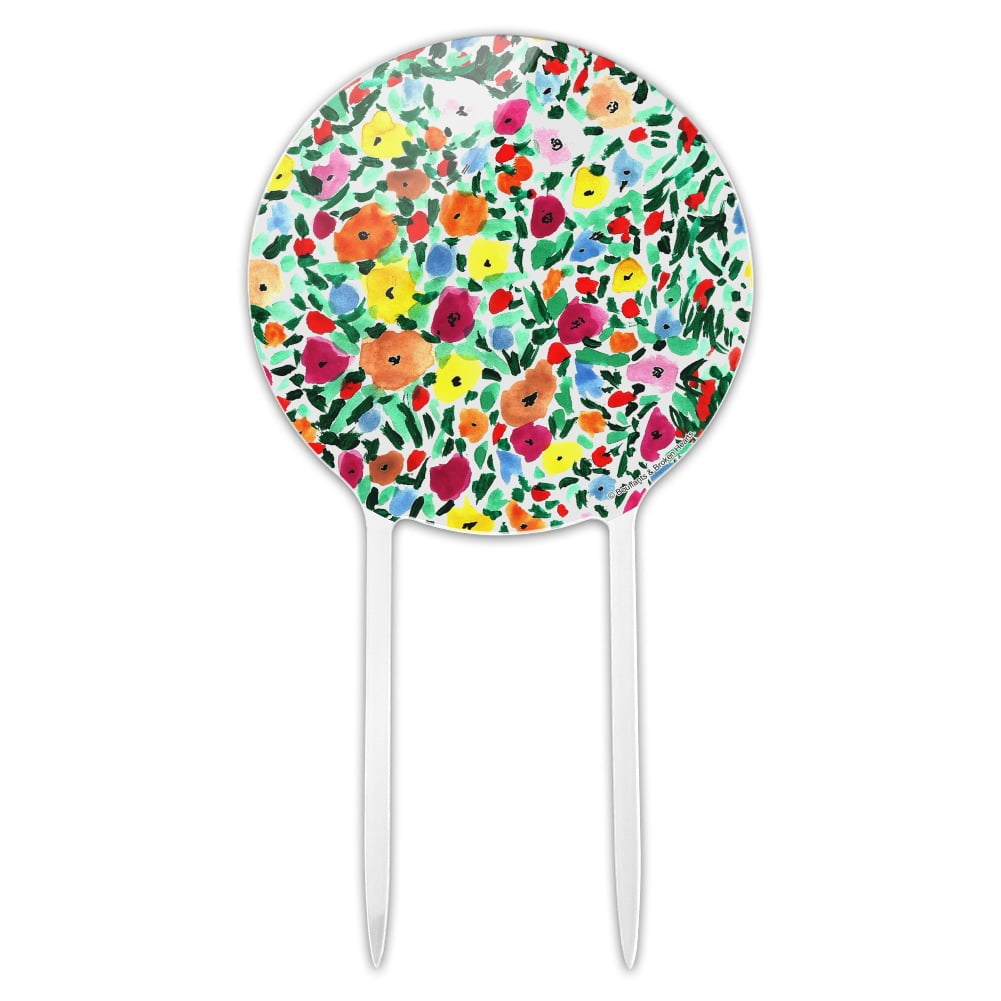 Acrylic Flower Garden Cake Topper Party Decoration for Wedding ...