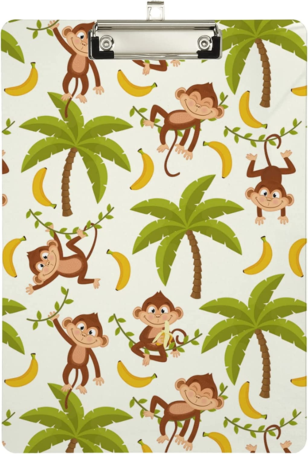 FMSHPON Cute Cartoon Monkey Trees Pattern Clipboard Hardboard Wood ...