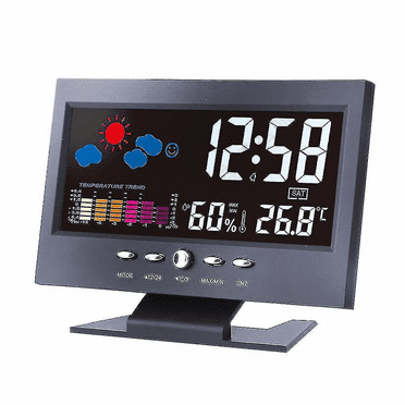 8082T Digital Clock Weather Forecast Perpetual Calendar LED Color ...
