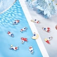 1 Box 60Pcs 10 Styles Alloy Enamel Pendants Spaceman Mixed Color 6pcs ...
