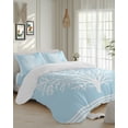 4 Piece Duvet Cover Set Twin, Light Blue Marine White Coral Soft ...