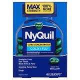 Vicks Cold and Flu LiquiCaps Ultra Concentrated 48 Ct Nighttime Relief ...
