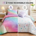 NTBED Kids & Teenagers Gradient Glitter Bedding Set, Full Size Rainbow ...