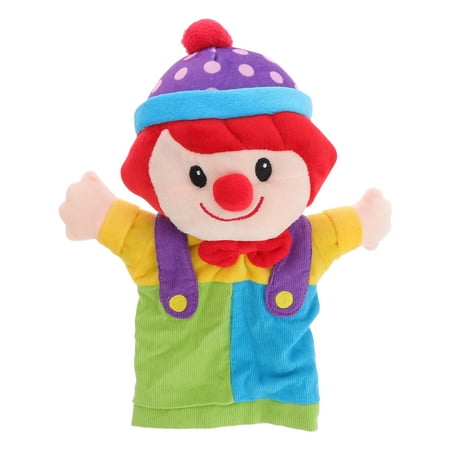 Clown Hand Puppets Adorable Plush Hand Doll Toy Storytelling Toy for ...