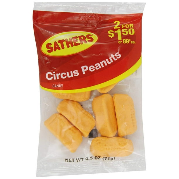 Farley's & Sathers Candy, Circus Peanuts, 2.5 Ounce, Pack of 12 ...