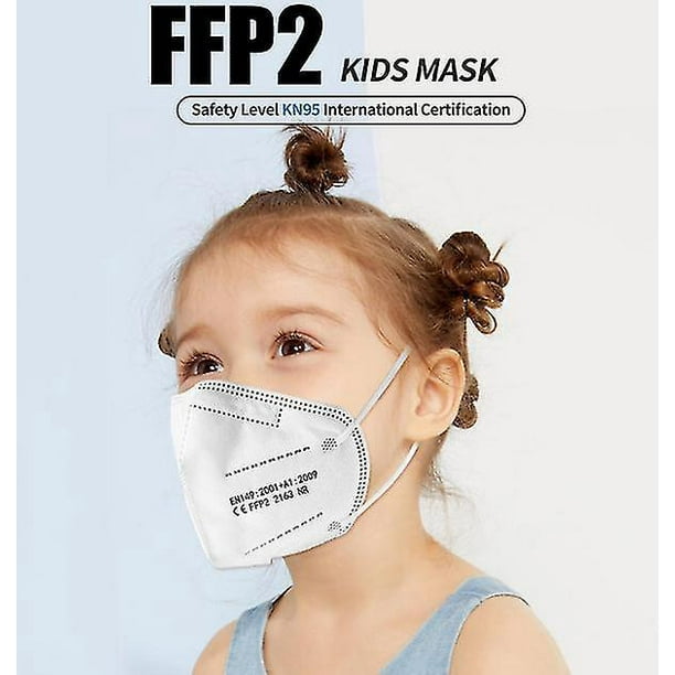 Kids Mask Kn95 Children's Mask Ffp2 Five-layer Protection100 Pcs ...