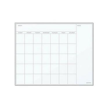 Magnetic Dry Erase Undated One Month Calendar Board, 20 x 16, White ...