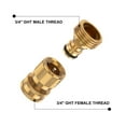 Zhuge 6-piece garden hose connector solid brass 3/4 inch quick hose ...