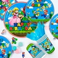 ElifJoyDeco Super Mario Birthday Party Supplies, 128pcs Mario Bros ...