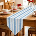 Blue Striped Table Runner Linen Burlap Table Runner 72 Inches Long ...