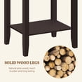 2-Tier Tall End Table with Storage Shelf, Sofa Side Table Telephone ...