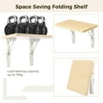 Folding Shelf with Bracket, Heavy Duty Collapsible Shelf, Wooden Wall ...