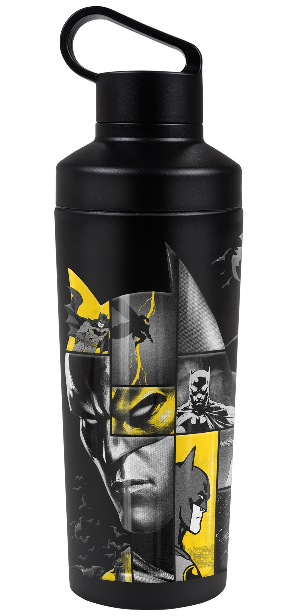 Batman Official 80 Years Bat Panels 18 oz Insulated Water Bottle, Leak ...