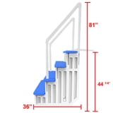 "Aqua Select Swimming Ladder with Anti-Slip In-Pool Steps for Above ...