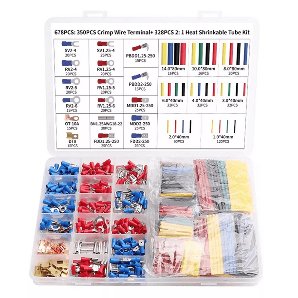Terminal Aislada Termofit BLOOSOM Conectores Termoretractil 678 pzs ...
