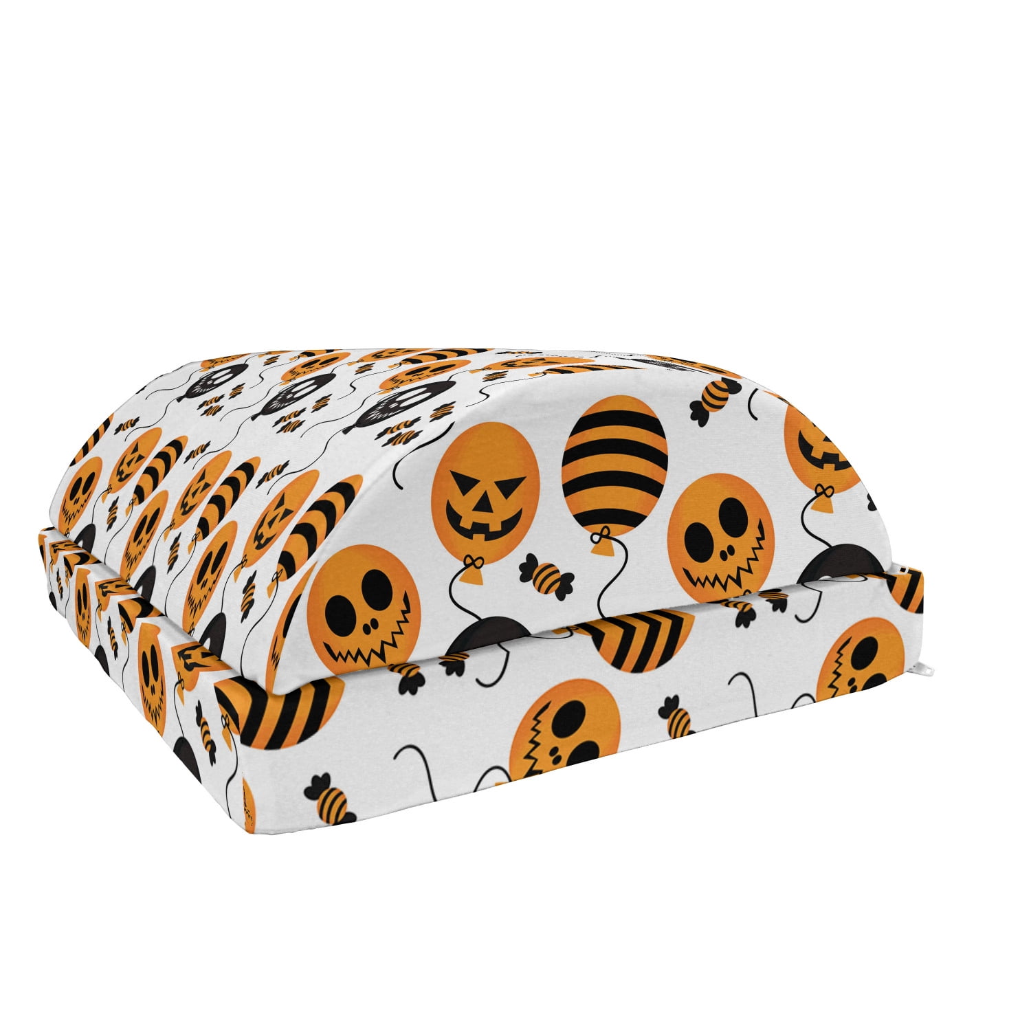 Horror Foot Rest, Halloween Theme Scary and Striped Balloons Image ...