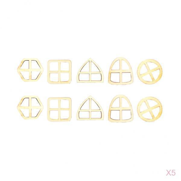 Click here for Luzkey 5x 10pcs Unfinished Wood Cutout - Window Sh... prices