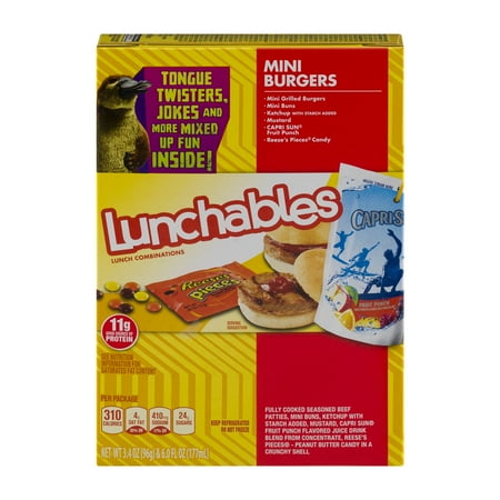 Lunchables Lunch Combinations Mini Burgers, 9.4 OZ - Walmart.com