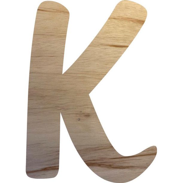 Wooden Letter Craft K, Unpainted 5'' Tall Alphabet Wood Letter, DIY ...