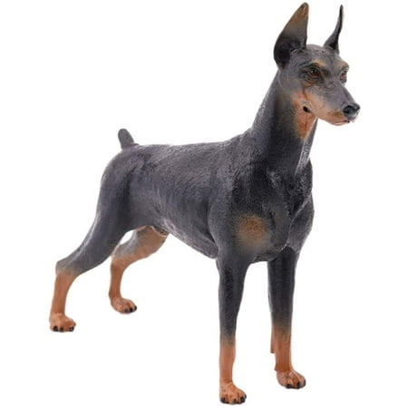 Dog Figure Toy Realistic Doberman Model Animal Figurines Toy Cake ...