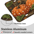 ADECORIVY Dots Pumpkins Maple Leaves Fall License Plate, Aluminum ...