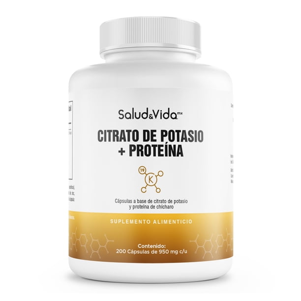 Suplemento Alimenticio S&V Citrato de Potasio 200 Cápsulas | Bodega ...