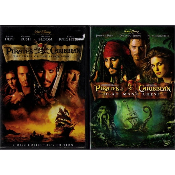 Pirates of The Caribbean Curse Black Pearl & Dead Man's Chest DVD Lot ...