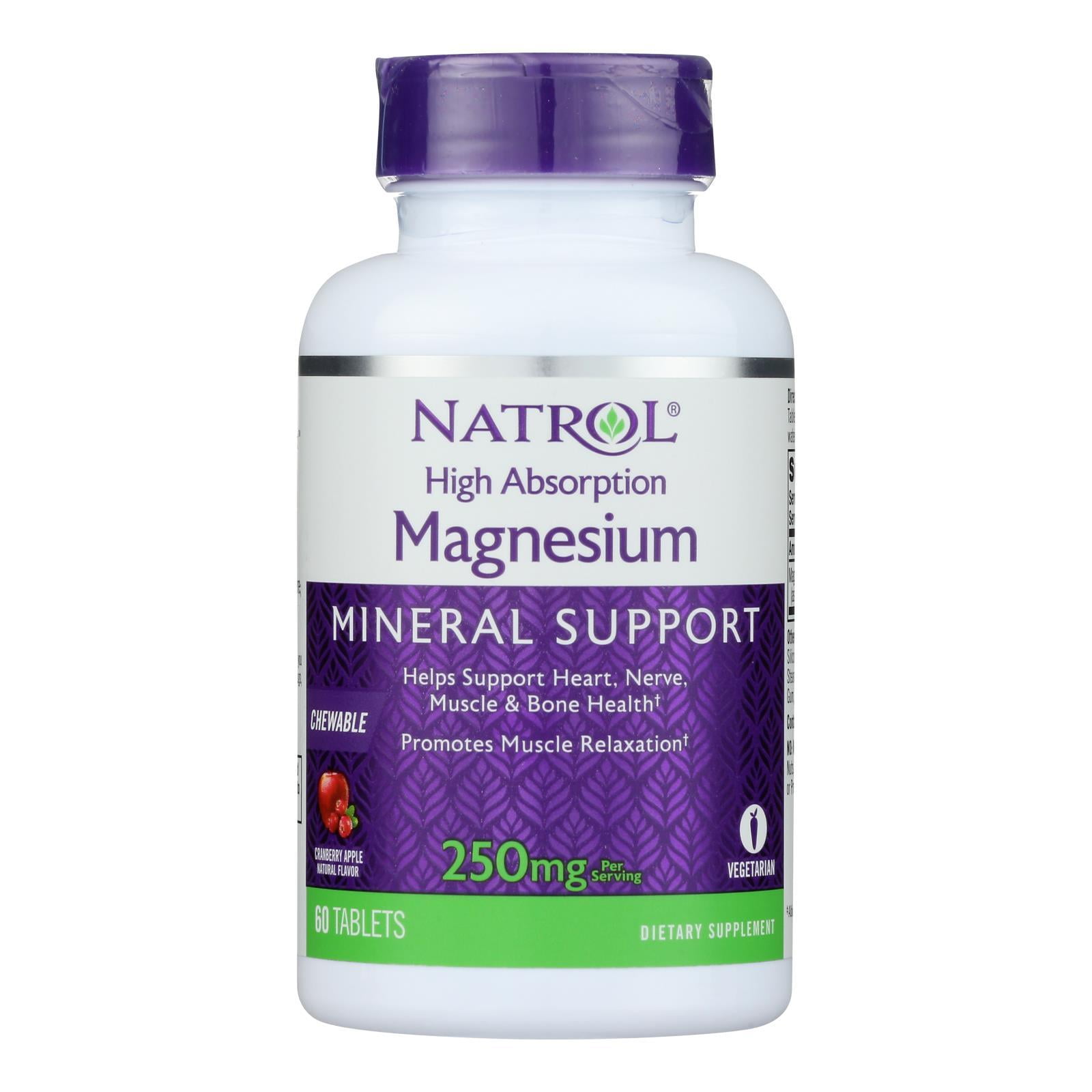 Natrol Magnesium - High Absorption - 60 Tablets - Walmart.com
