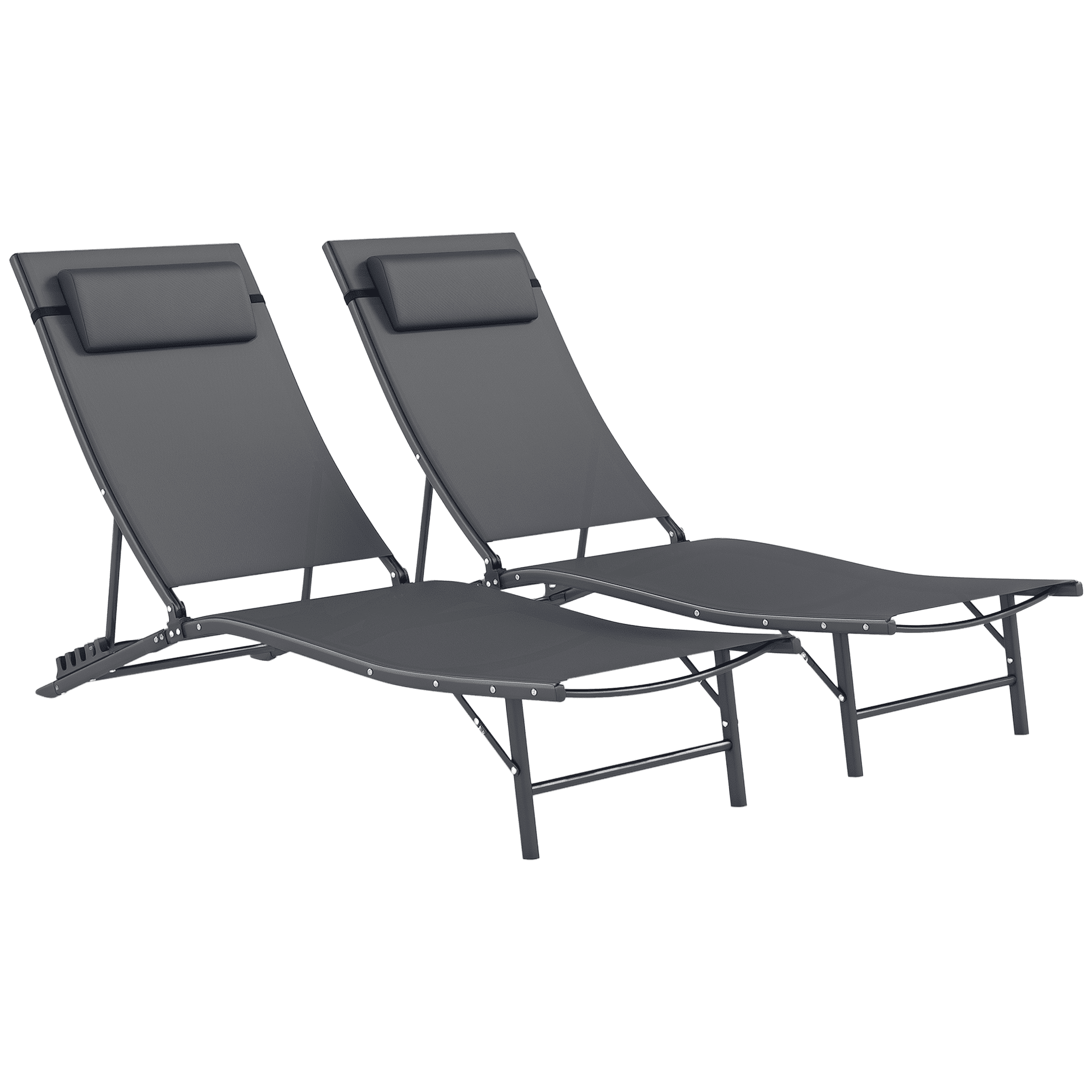 Click here for Outsunny Lounge Chair Outdoor Set Of 2  Folding Ad... prices