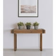 Michael Amini Brooklyn Walk Wood & Metal Console Table - Burnt Umber ...