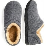 ZIZOR Men's Fuzzy Wool Fleece Bootie Slippers, Memory Foam, Warm and ...