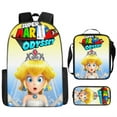 Mario Princess Peach Princess Student Backpack 3-Piece Set Mario ...