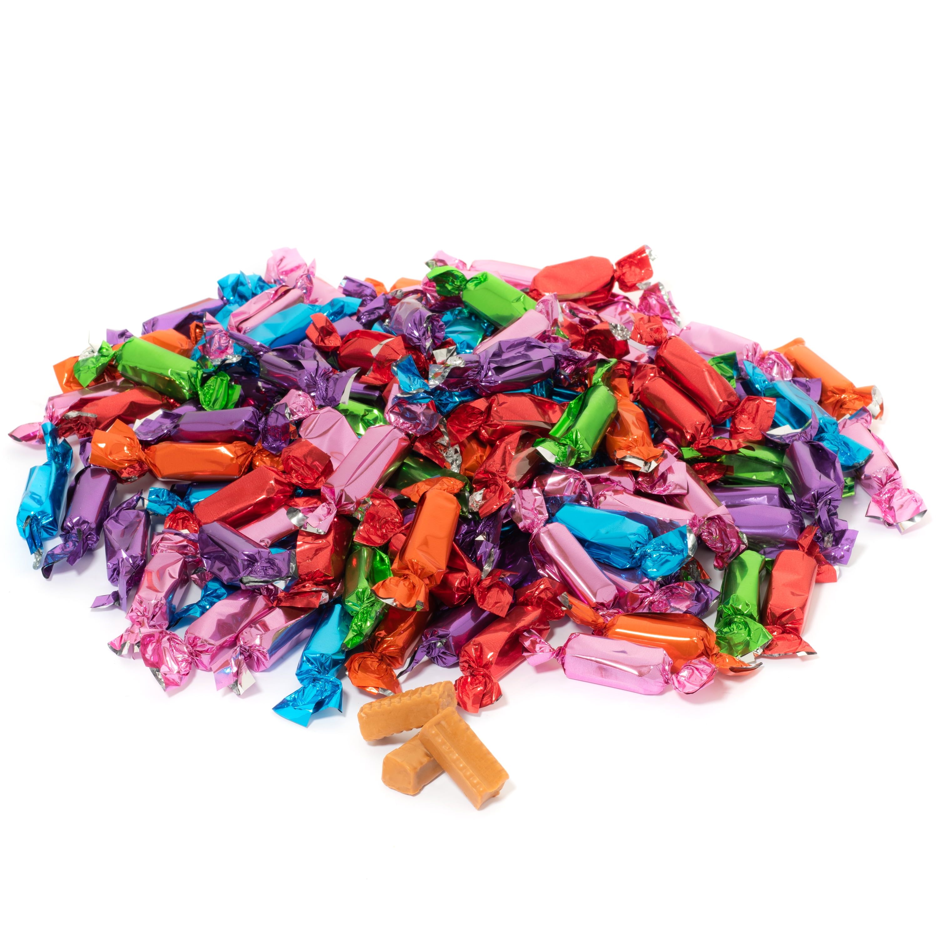 Candy Envy Assorted Color Individually Wrapped Caramels - 2 Pound Bag ...