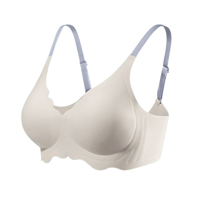 gvdentm Women's 18 Hour Silky Soft Smoothing Wireless Bra Bras White,S ...