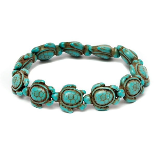 Handmade Genuine Turquoise Hawaiian Sea Turtle Bracelet - Walmart.com