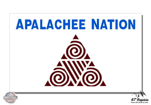 Apalachee Nation Flag - 5" Vinyl Sticker - For Car Laptop I-Pad ...