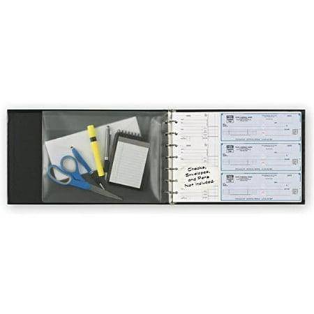7-Ring 3-on-a-Page Business Check Book Binder - Black | Walmart Canada